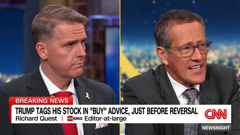 ‘You don’t do it’: Richard Quest reacts to Trump’s ‘time to buy’ social ...