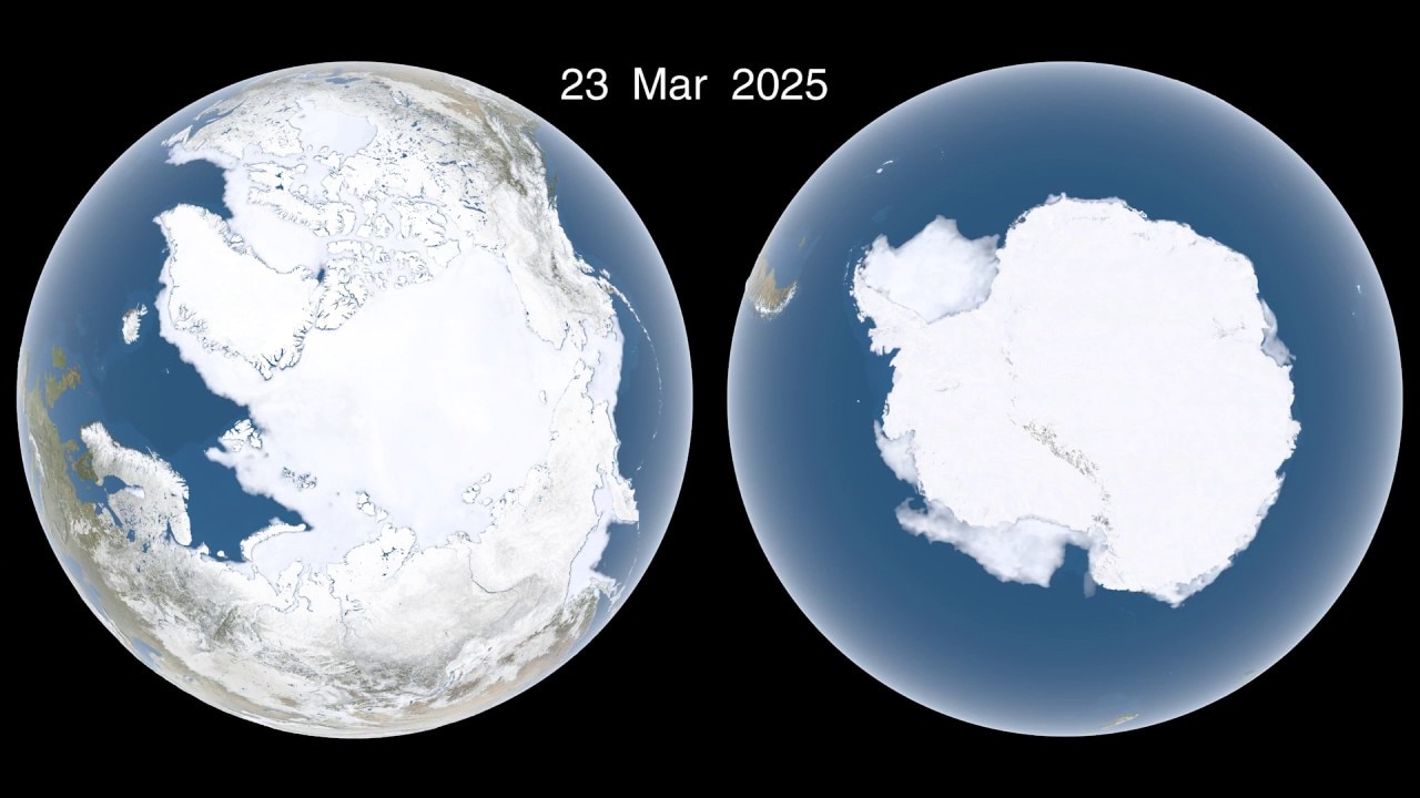 World ice coverage animation