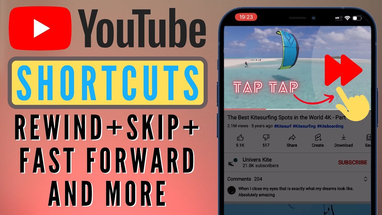 How to Skip Forwards on YouTube | Phone Gestures & Computer Keyboard ...