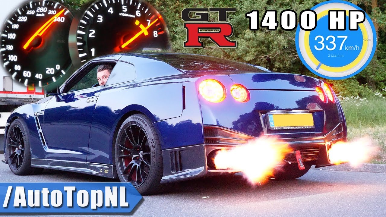 1400HP Nissan GTR FLAME Mode | 337KM/H Acceleration POV by AutoTopNL