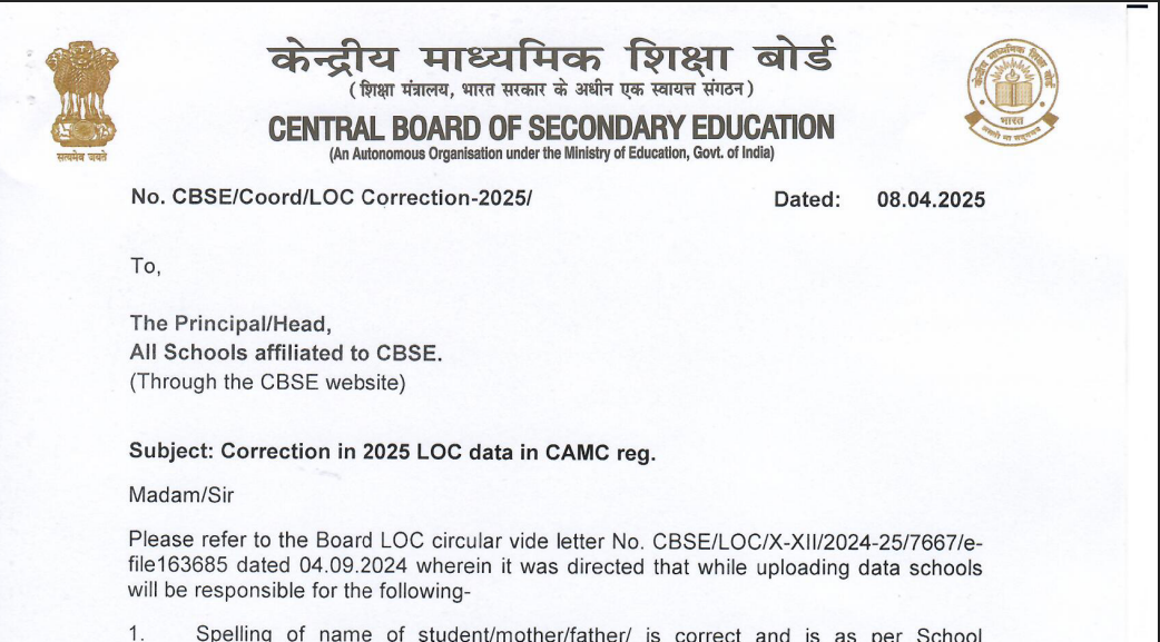 CBSE releases important notice regarding correction of Board exam ...