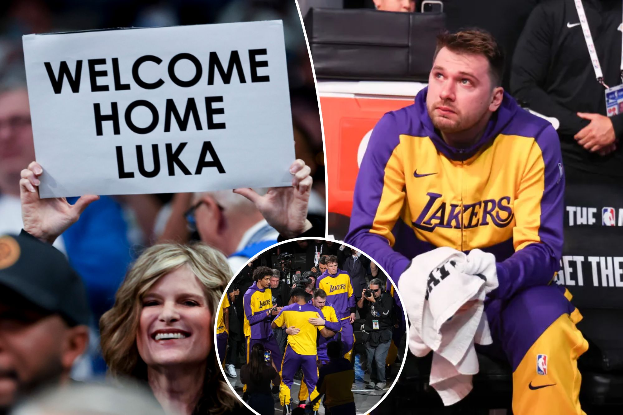 Lakers star Luka Doncic fights back tears before emotional first game ...