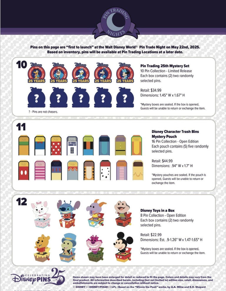 Catalog Released for Sold-Out Spring 2025 Walt Disney World Pin Trading ...