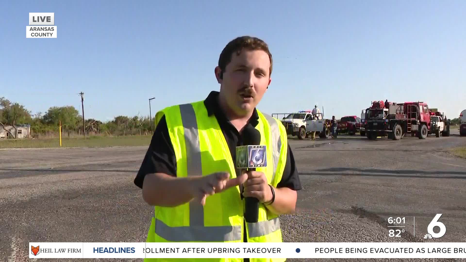 KRIS 6 Live on the Scene at Rockport Salt Flats Fire (6pm)