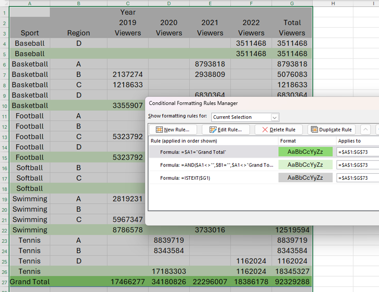How to Format a Spilled Array in Excel