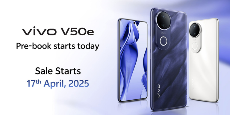 Vivo V50e 5G launched with 120Hz quad-curved display, 50MP dual cameras, 90W charging