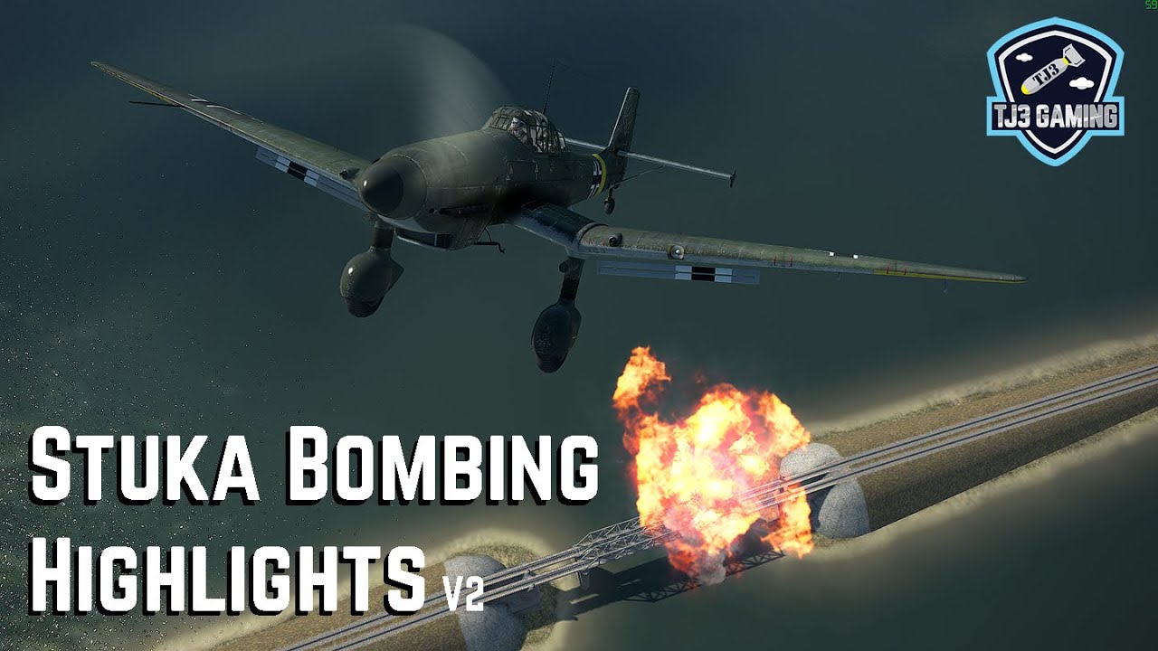 Ju-87 Stuka Dive Bombing Highlights!