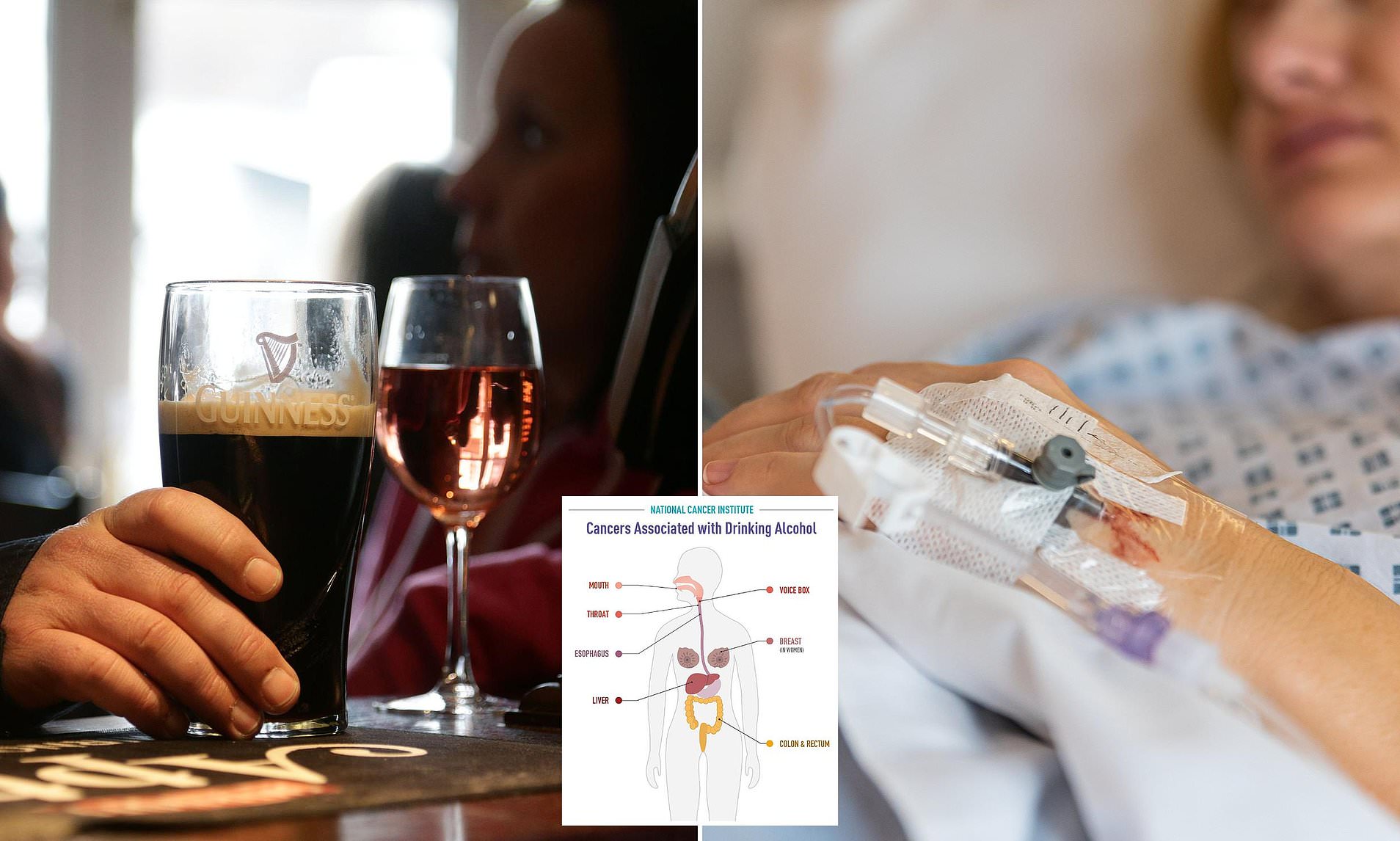 Alcohol causes cancer, and less than 1 drink can increase your risk