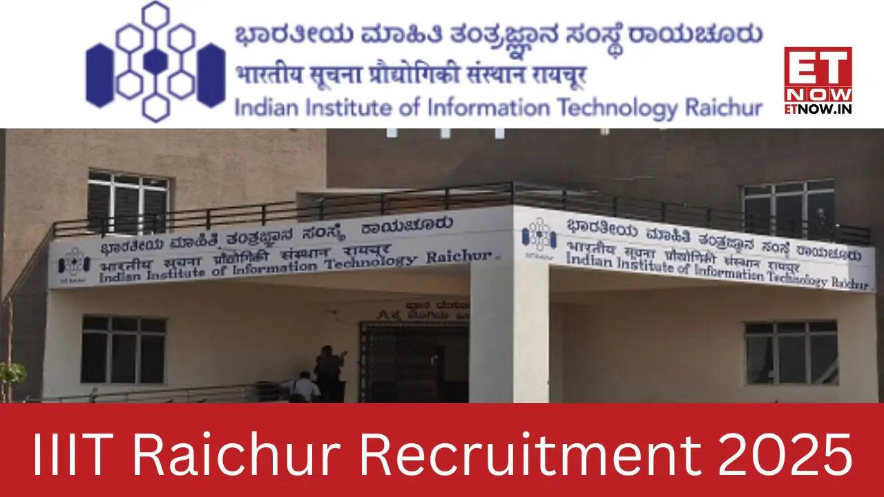 IIIT Raichur Recruitment 2025: Apply before April 30 at iiitr.ac.in