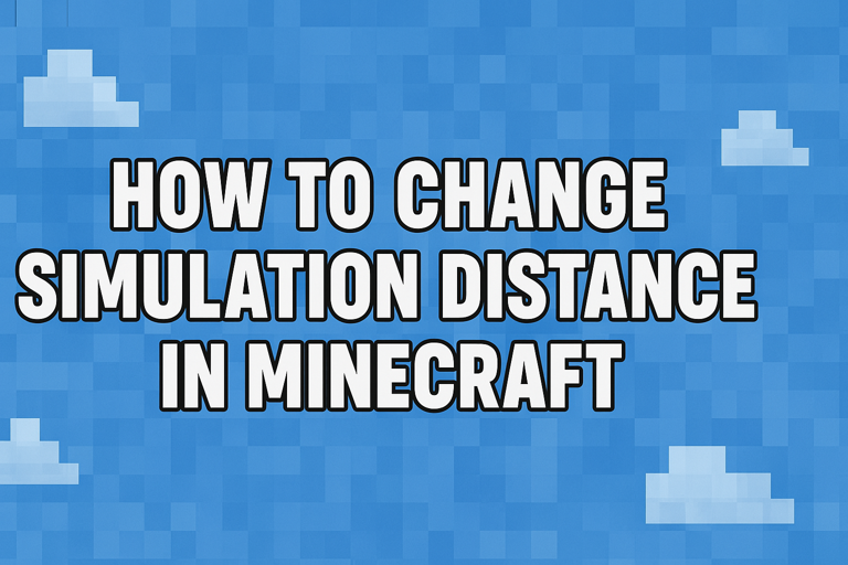 How to change view/simulation distance in Minecraft?