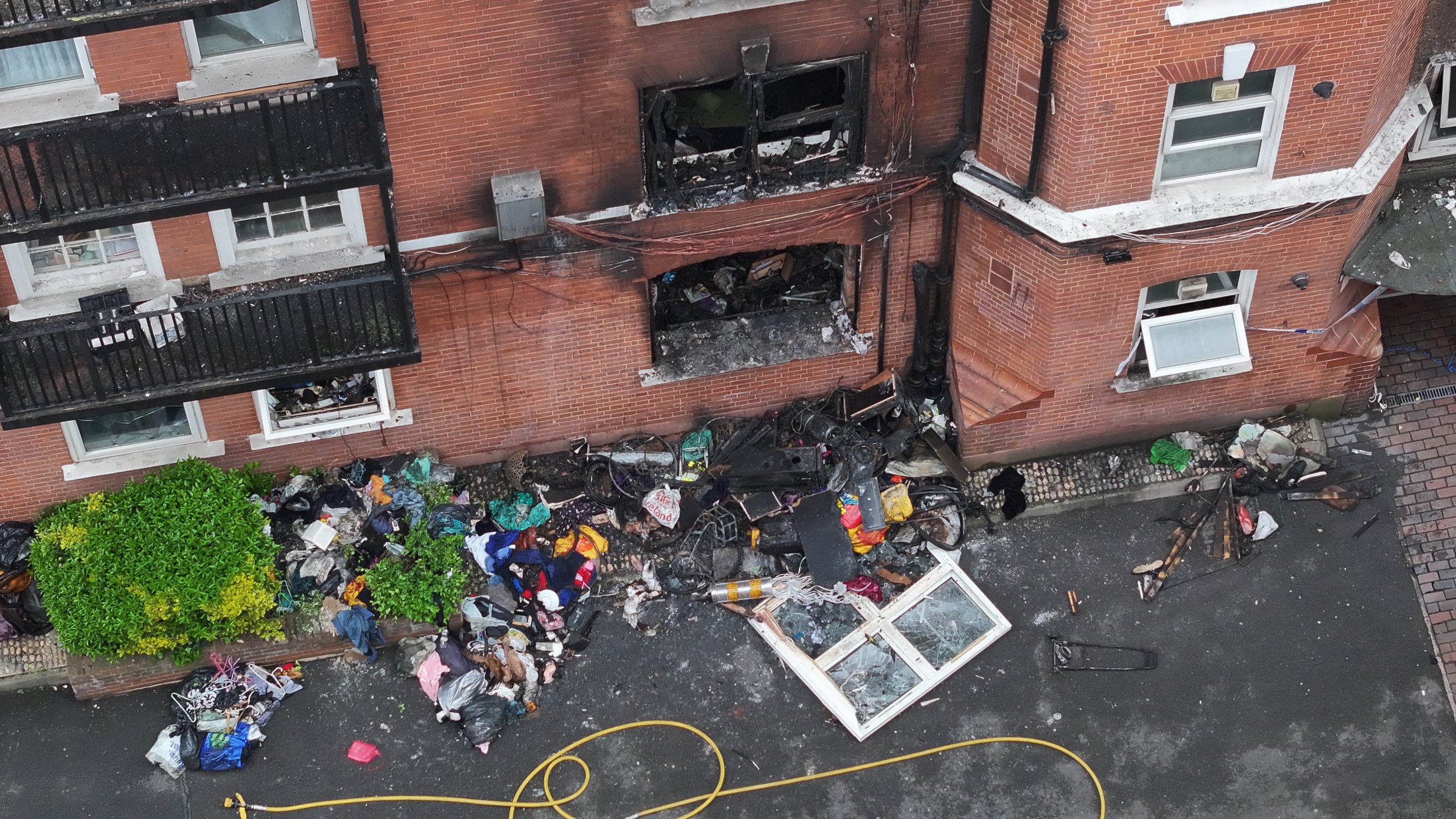 11 people taken to hospital after 'e-bike fire' rips through tower block