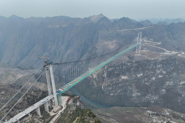 World's new highest bridge costing £216,000,000 to open in China