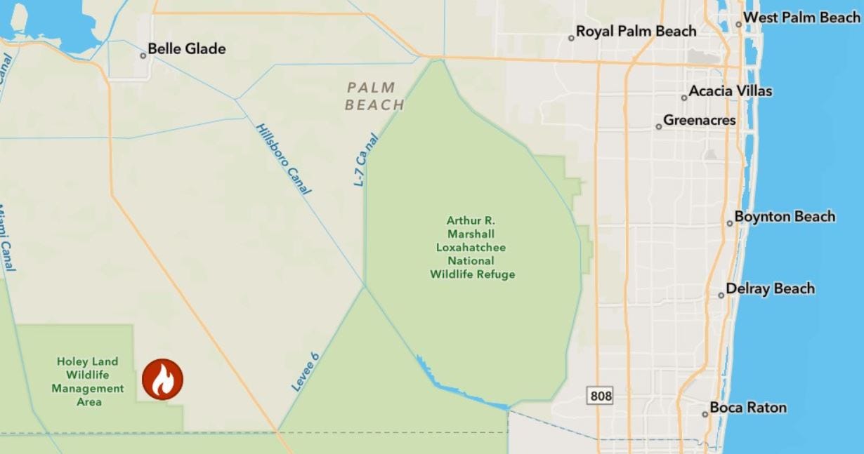 Prescribed burn near python 'hot spot' in southwestern Palm Beach ...
