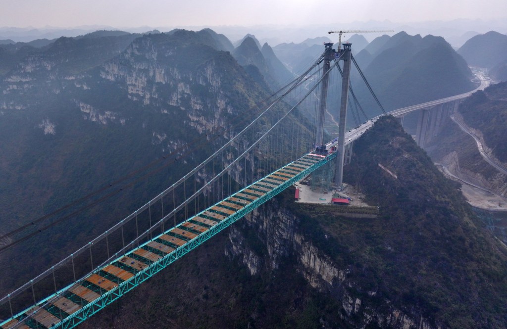 World’s new highest bridge costing £216,000,000 set to open in China
