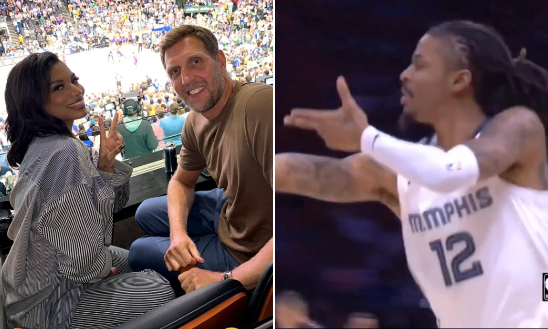 Ex-NBA star Dirk Nowitzki caught imitating Ja Morant gun and grenade ...