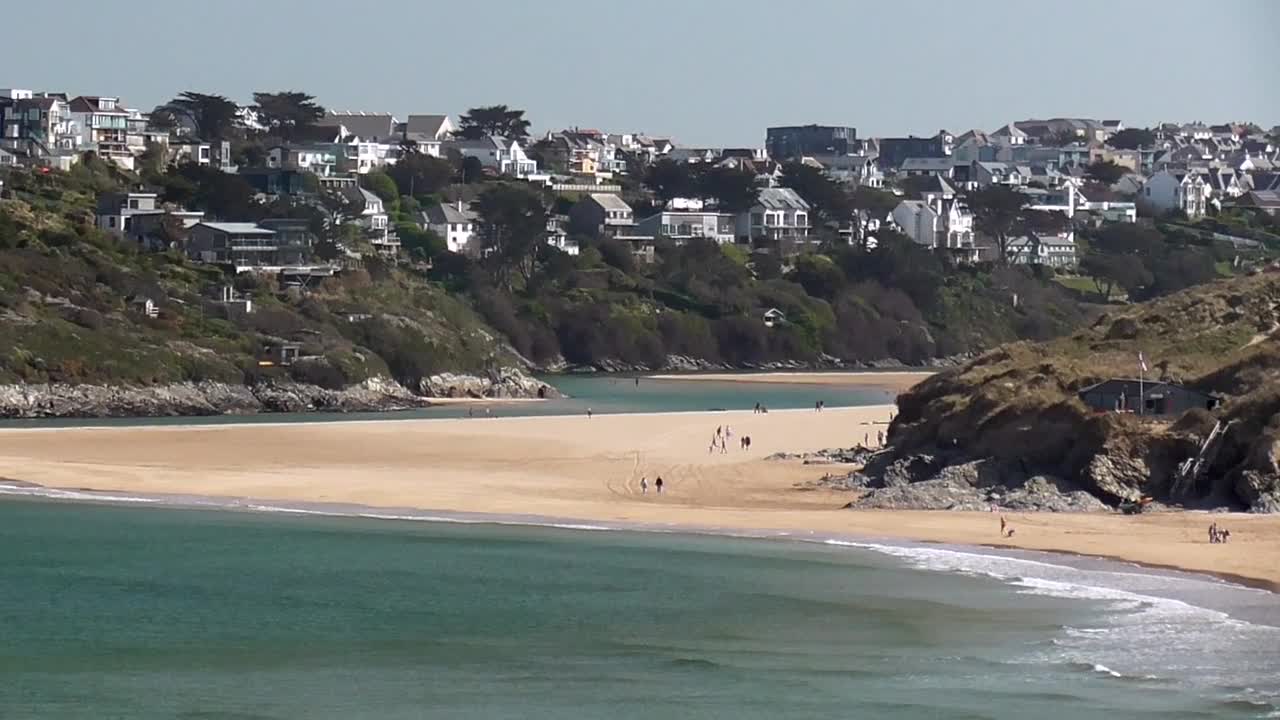 Travel, Crantock Beach, Bay, dune system, Gannel estuary, Pentire ...
