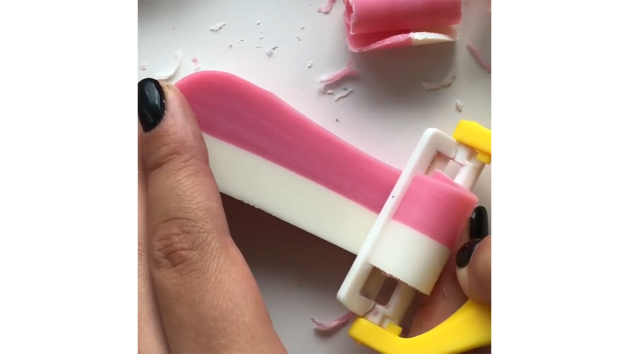Satisfying Shredding Striped Pink Bar Soaps