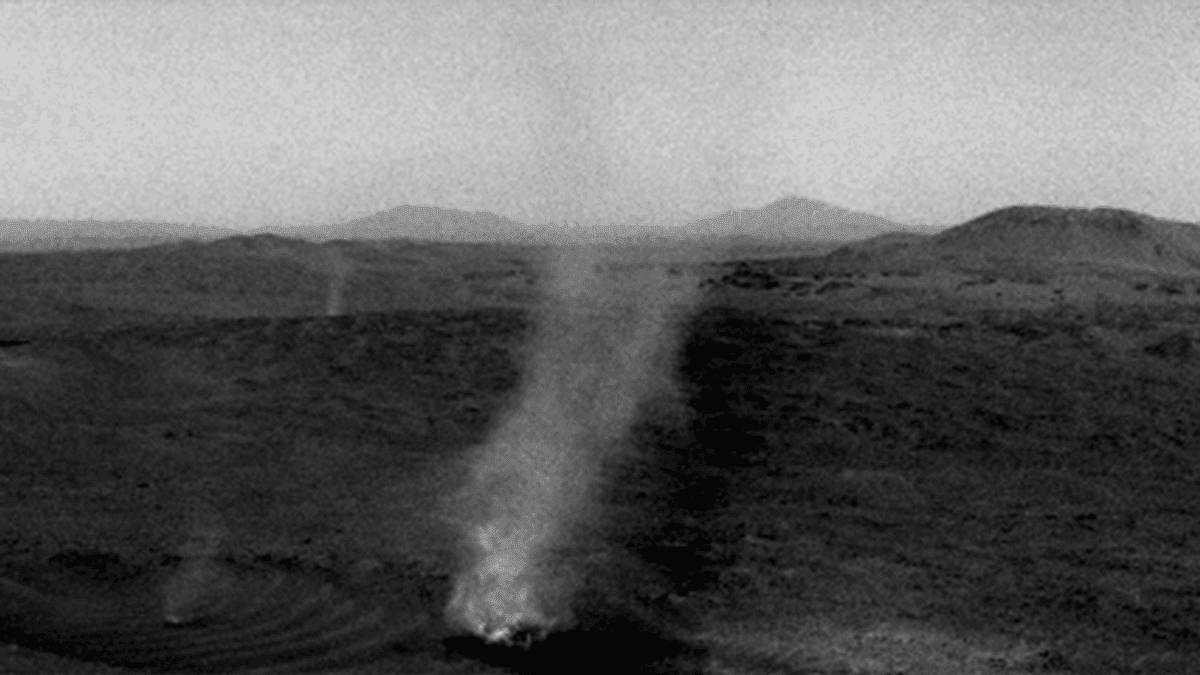 NASA's Perseverance Watches As Dust Devil On Mars Gets Eaten By A 65 ...