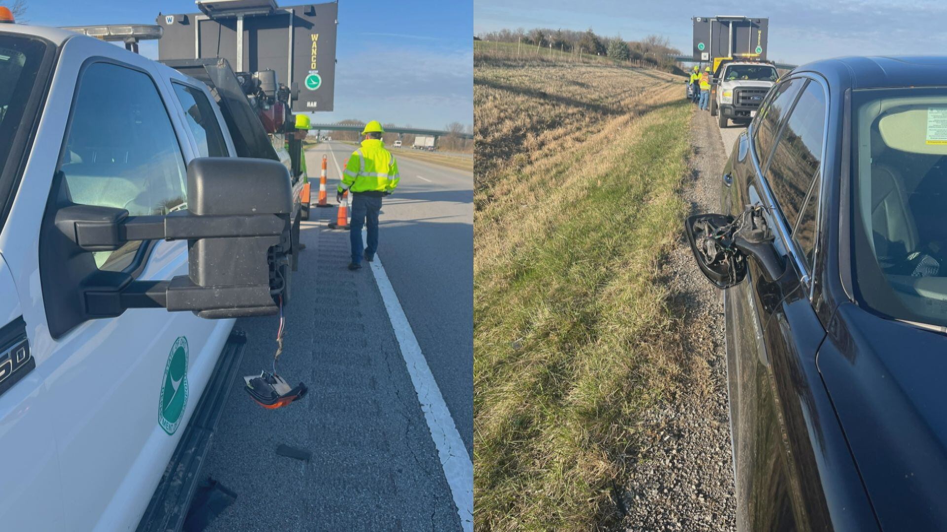 Close call for ODOT worker caught between vehicles during minor crash ...
