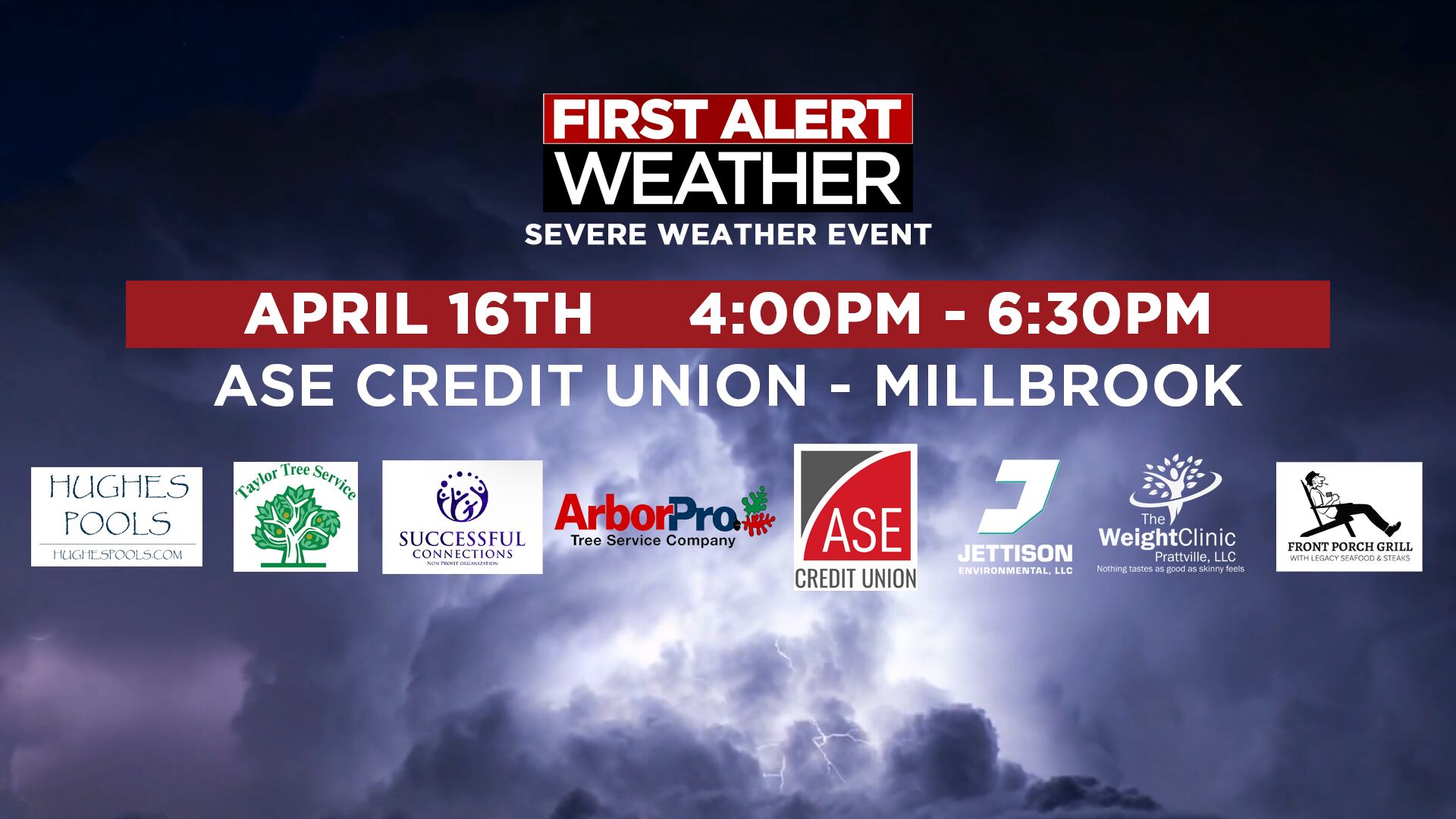 WSFA First Alert Severe Weather Event happening in Millbrook