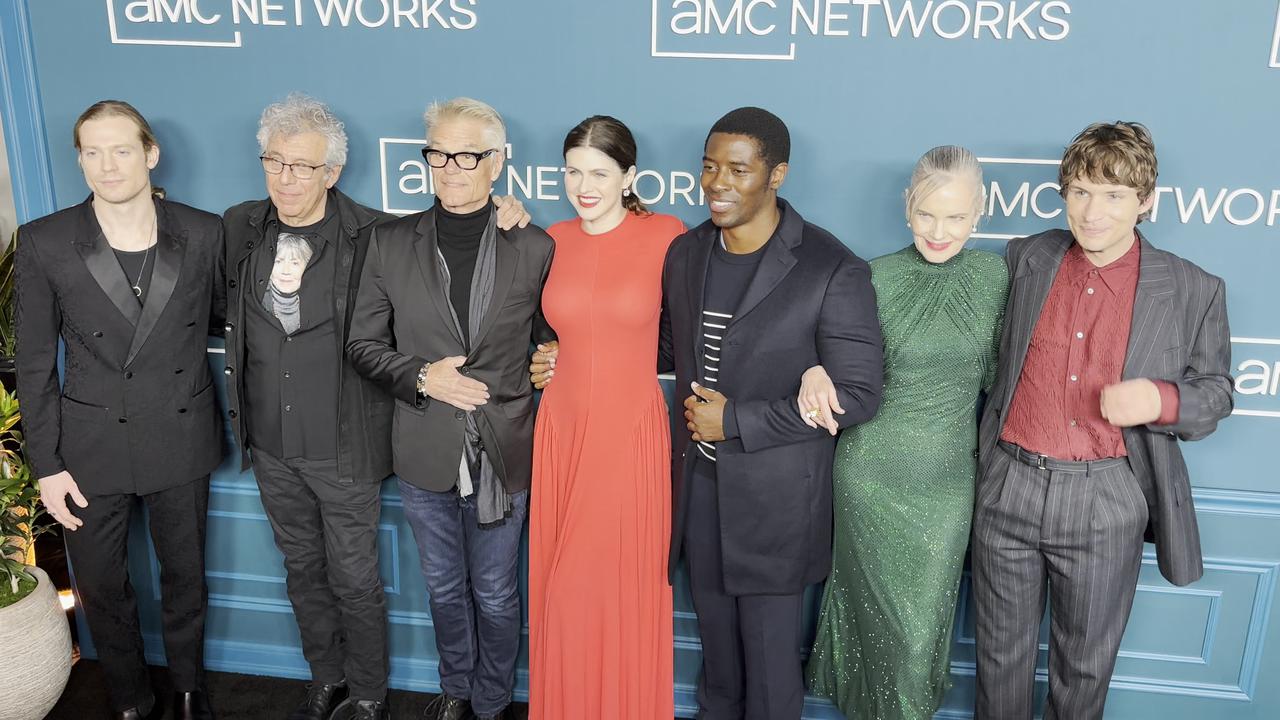 (L-R) Sam Reid, Eric Bogosian, Harry Hamlin, Alexandra Daddario, Tongayi Chirisa, Elizabeth ...