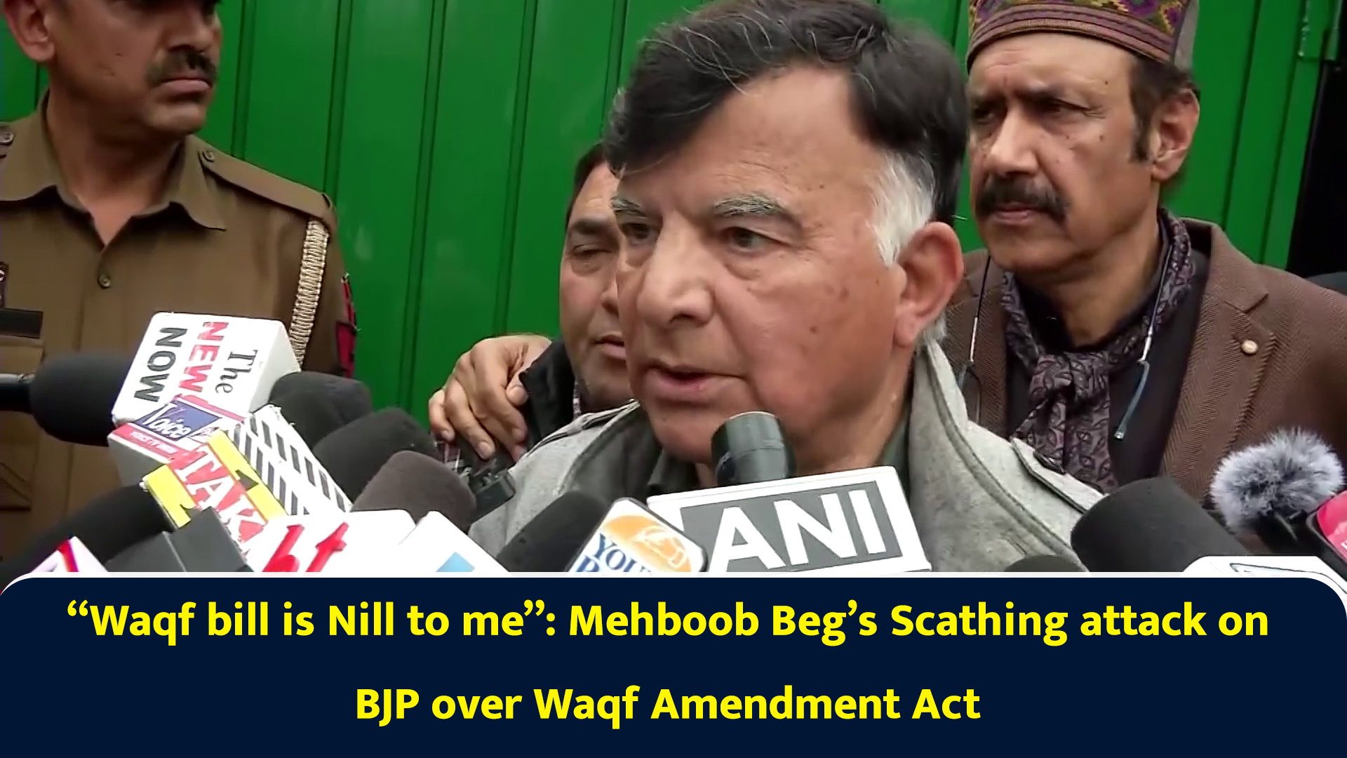 “Waqf bill is Nill to me”: Mehboob Beg’s Scathing attack on BJP over ...