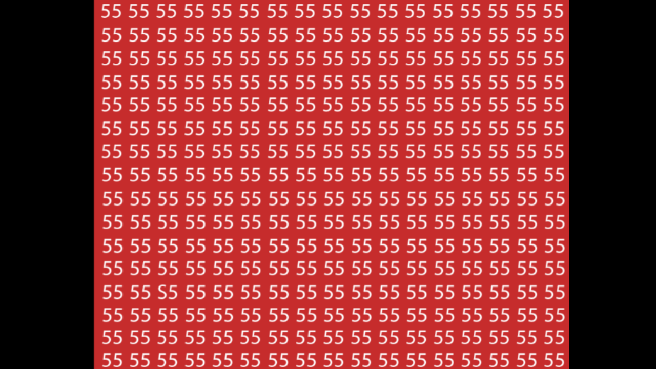 Optical Illusion: Among All The 55s, Spot The Odd Number Out In Under ...