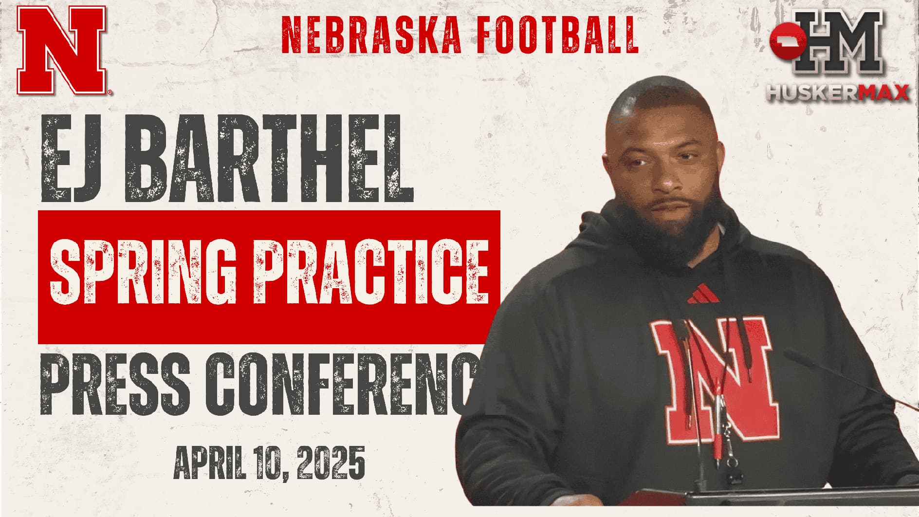 Nebraska Football Running Backs Coach EJ Barthel - Spring Practices ...