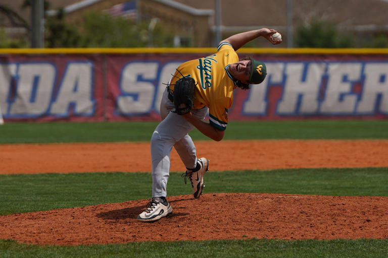 Wayne State's Ethan Getting has wildest pitching motion you've ever seen