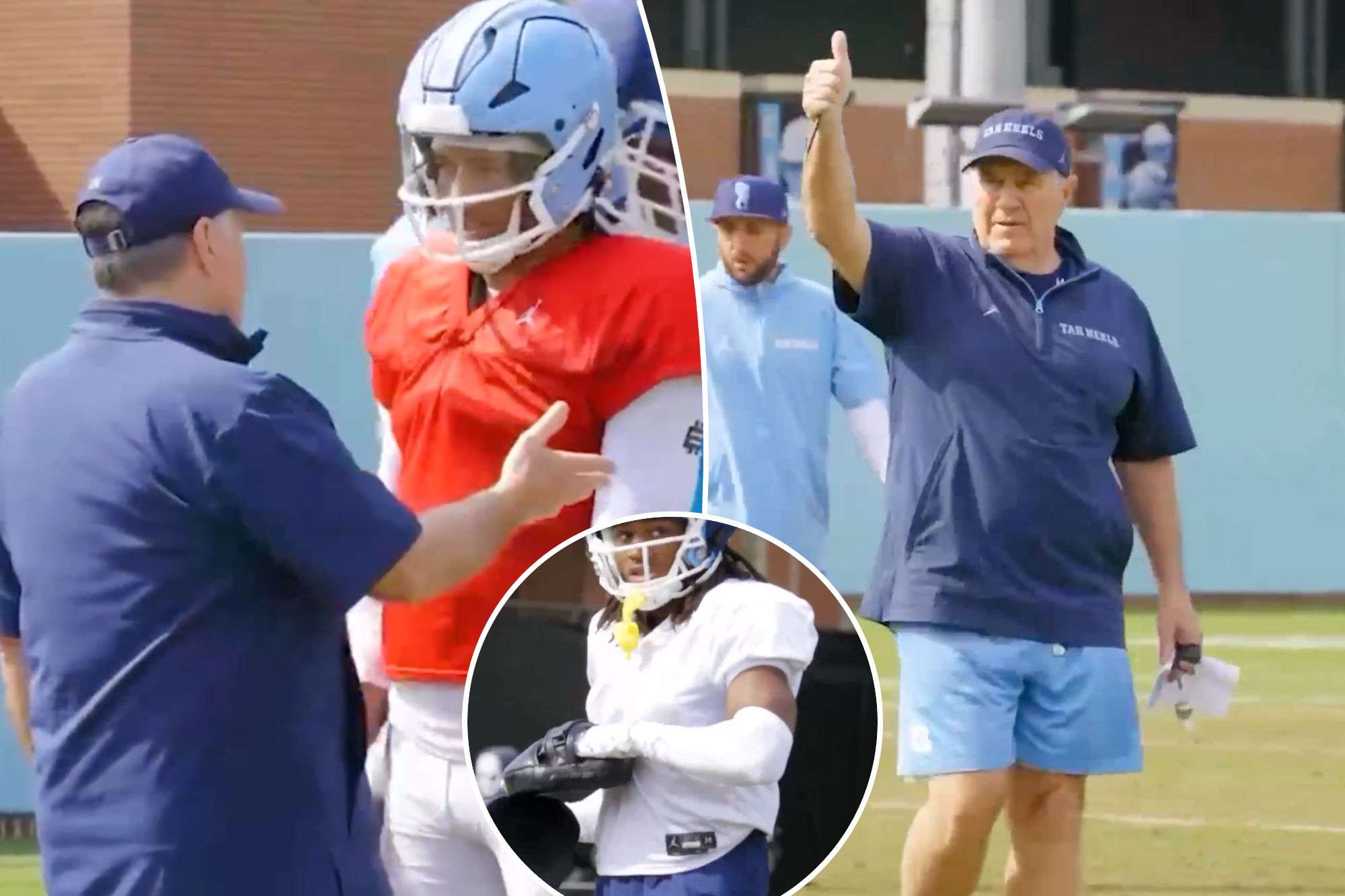 Fans get rare look at Bill Belichick’s UNC practice in new behind-the ...