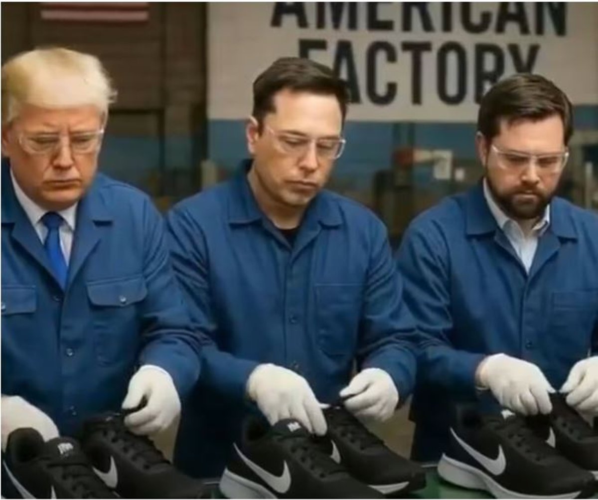 Trump and Musk mocked in new AI clip depicting them as factory workers
