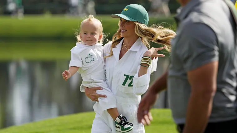 Masters WAGs and adorable children steal the show at Par 3 contest in ...