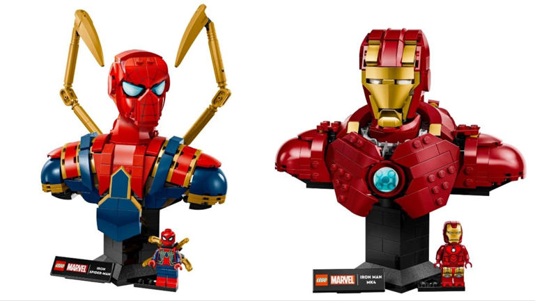 New LEGO Marvel Mini Bust Collection Features Iron Man and Spider-Man