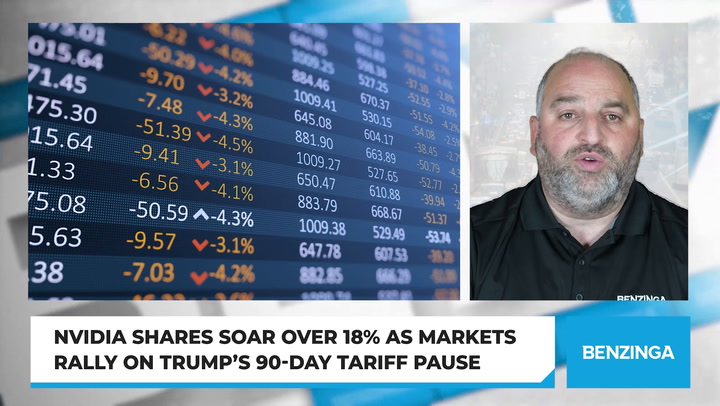 Nvidia Shares Soar Over 18% As Markets Rally On Trump’s 90-Day Tariff Pause