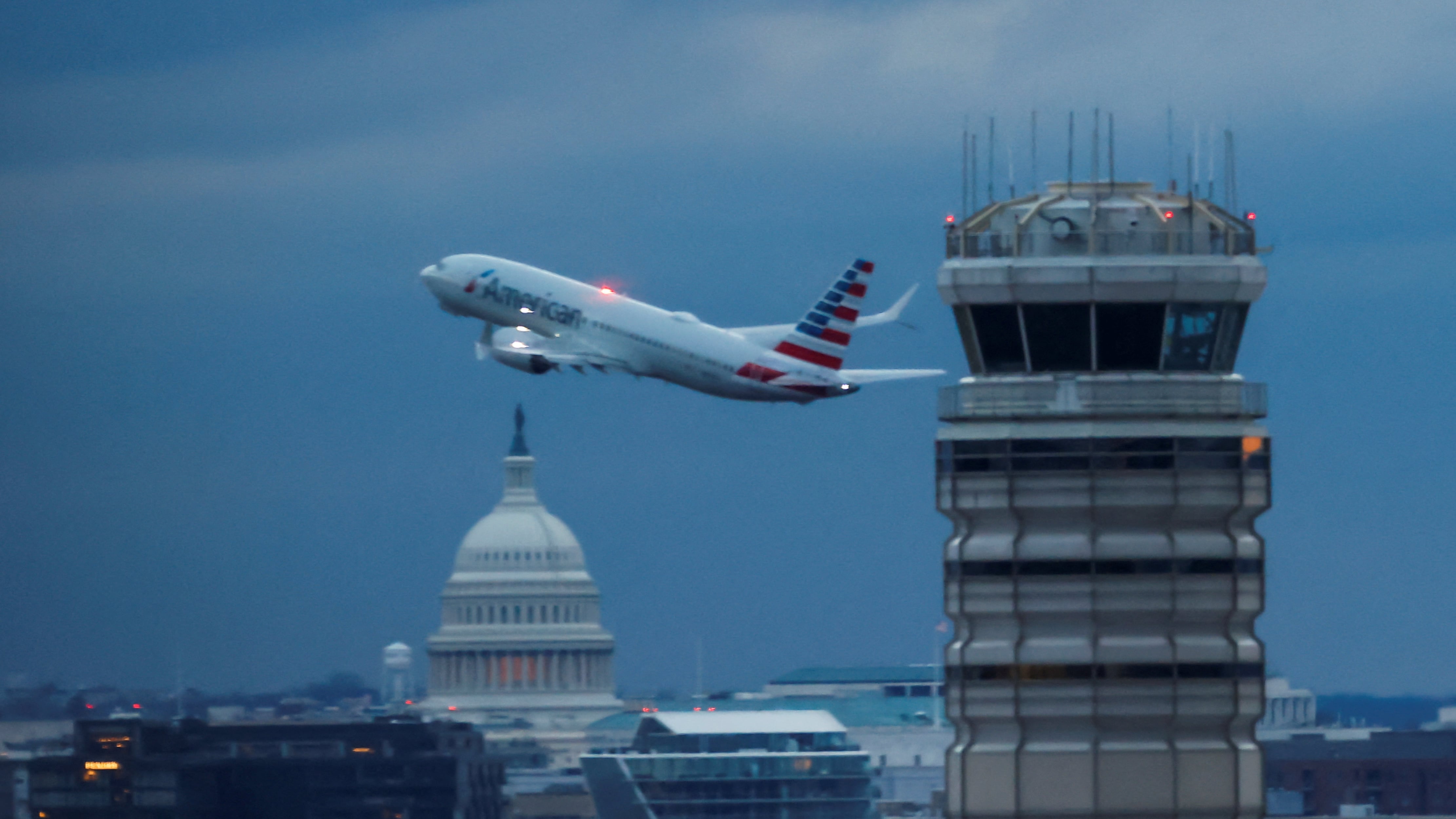 Plane Full of U.S. Lawmakers Is Hit on Runway After FAA Cuts