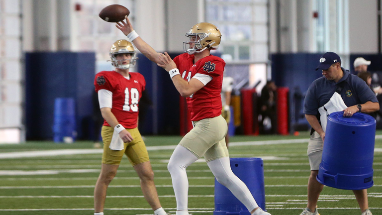 Notre Dame QB, Arch Manning weapons among key position battles as ...