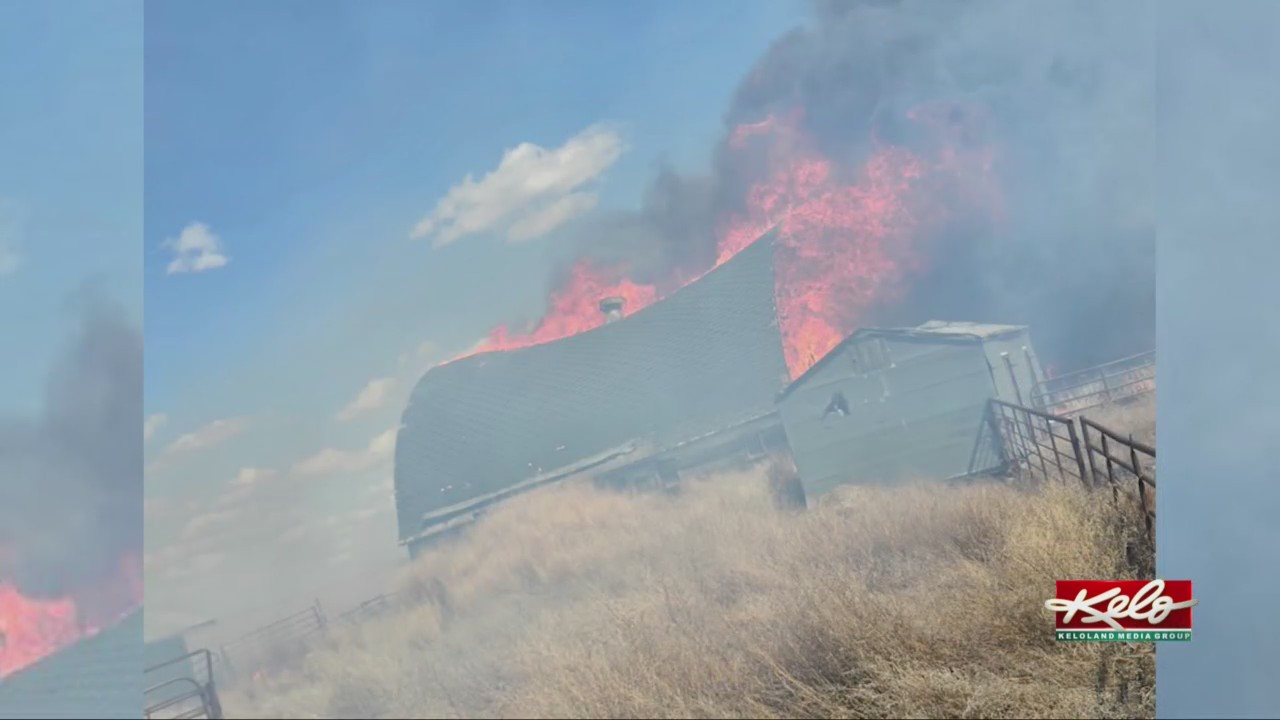 Crews fight barn fire near Westfield, ND