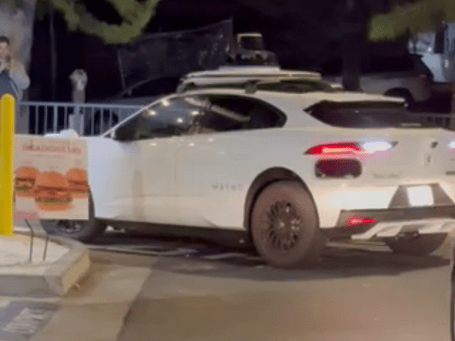 Waymo driverless car gets stuck in California Chick-fil-A drive-thru