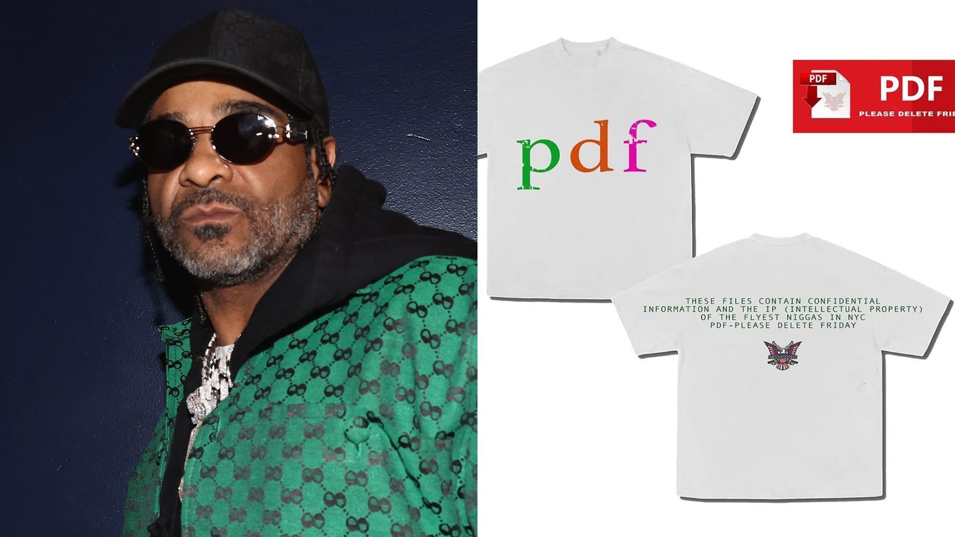 Jim Jones Teases 'PDF' Shirt Referencing Recent Kanye Claims, Which ...