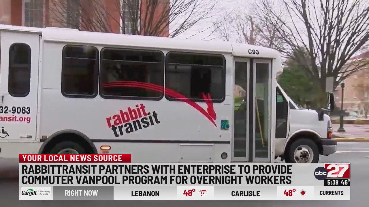Rabbittransit partners with Enterprise to provide commuter vanpool program for overnight workers
