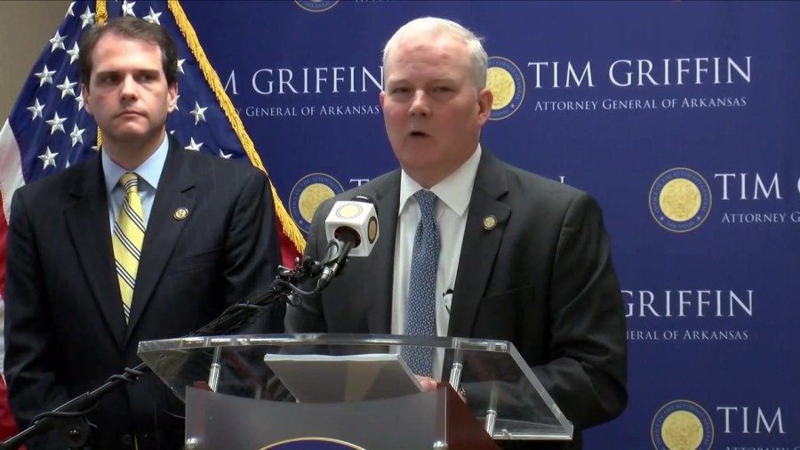 Arkansas Attorney General Tim Griffin announces arrest of $2 million ...