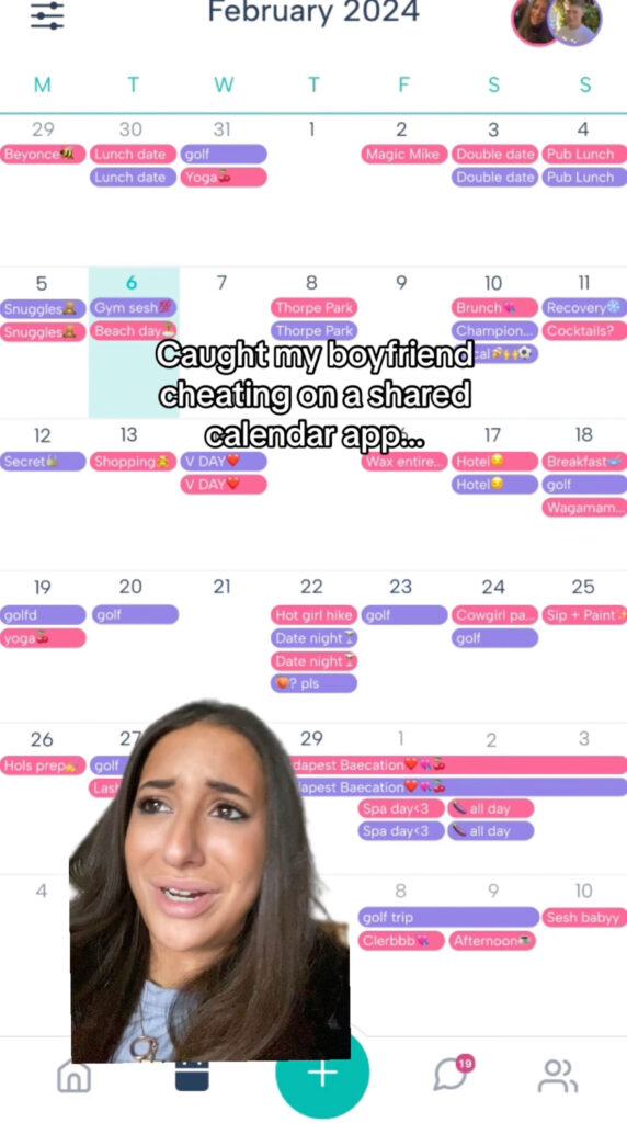 Woman Discovers Boyfriend’s Cheating Through Shared Calendar App