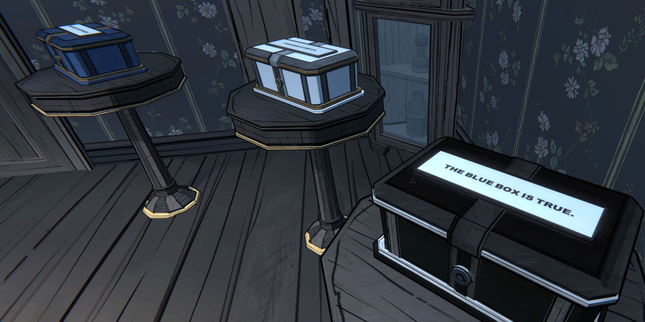 Blue Prince: Parlor Game Solutions (Three Boxes Puzzle)