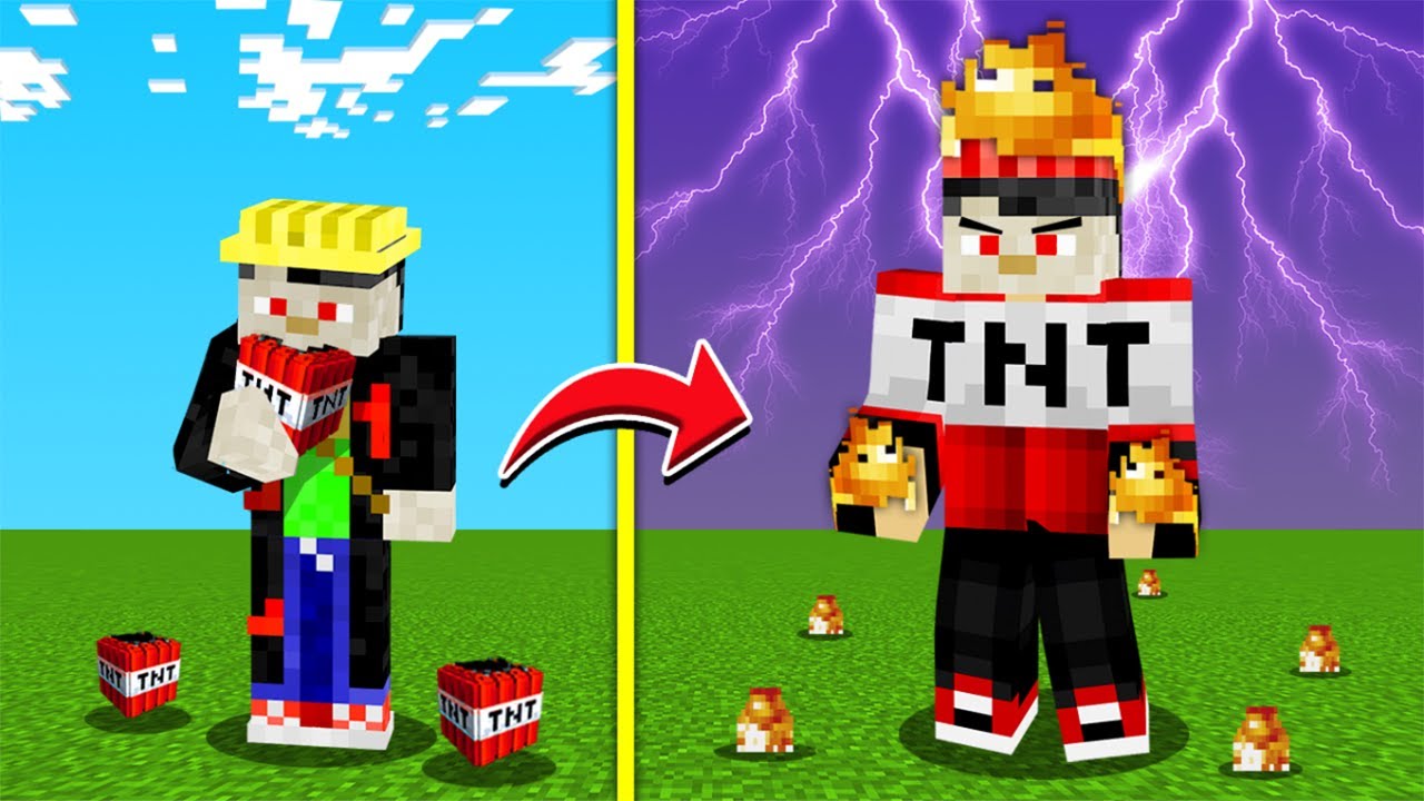 "Minecraft, But Eating Blocks Gives Me Superpowers—Unstoppable"