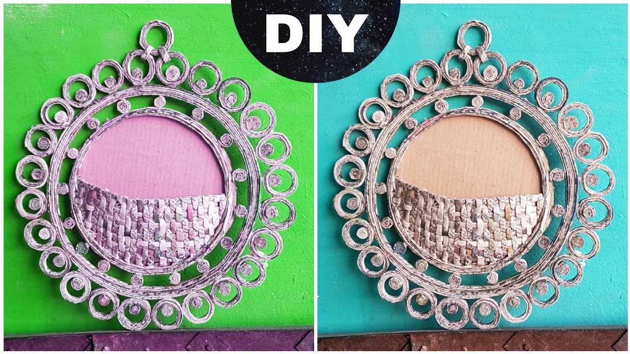 DIY Newspaper Wall Hanging 🌸 | Wall Hanging Toran & Flower Vase