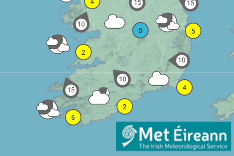 Coldest counties in Ireland as Met Eireann weather maps plummet to 0 ...