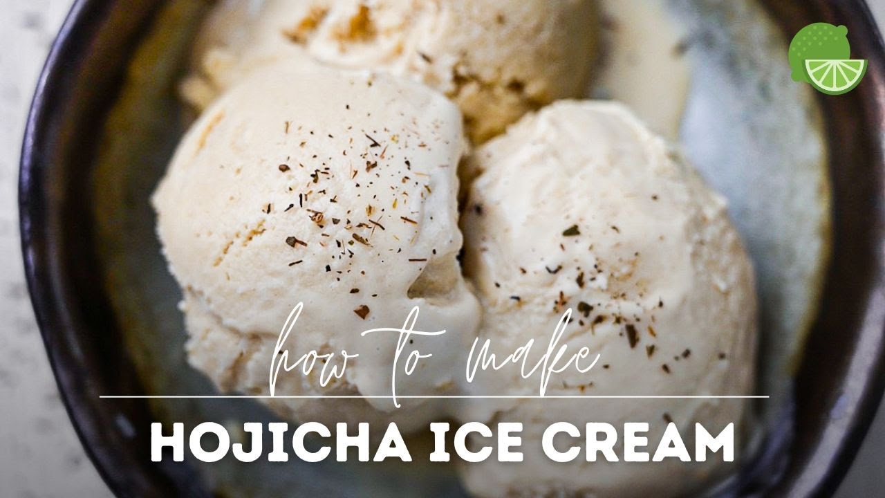 Hojicha Ice Cream Recipe 🍵🍨 | Easy Japanese Roasted Green Tea Dessert ...