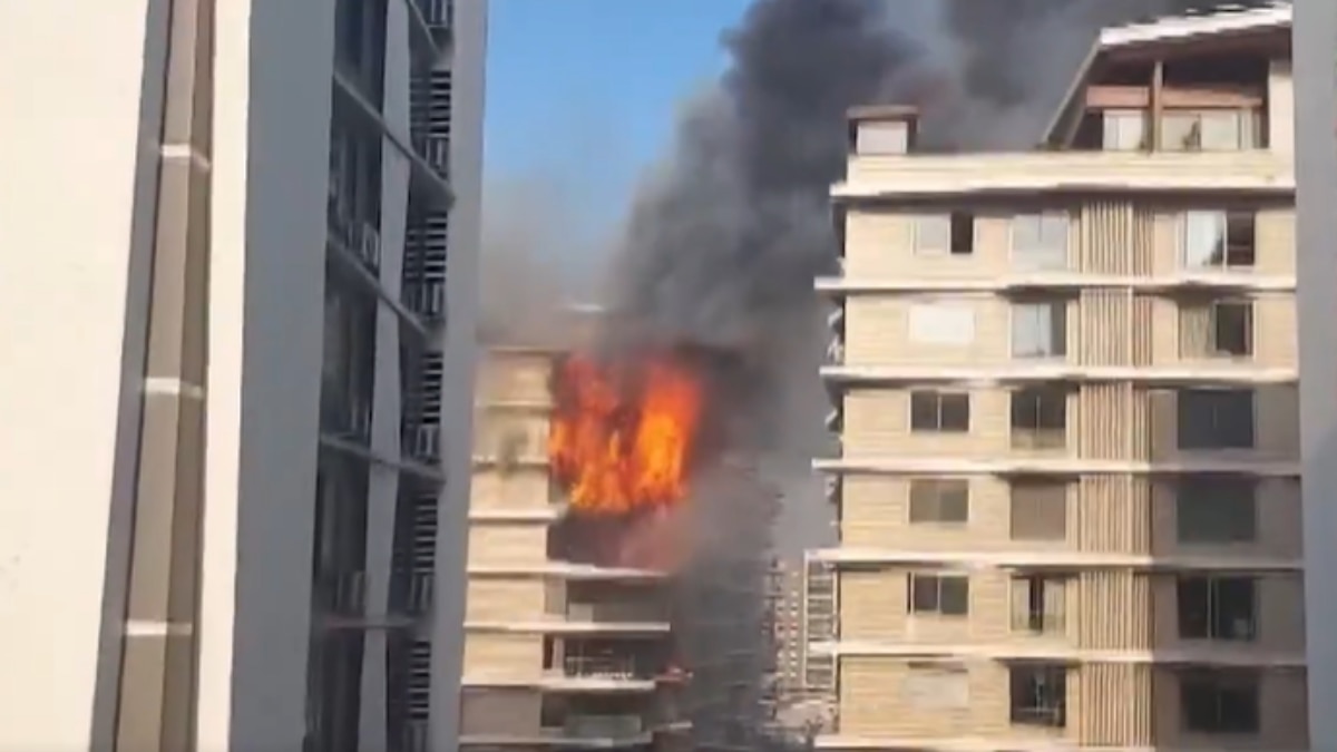 Fire Breaks Out On 8th Floor Of High-Rise Building In Gujarat's Surat ...