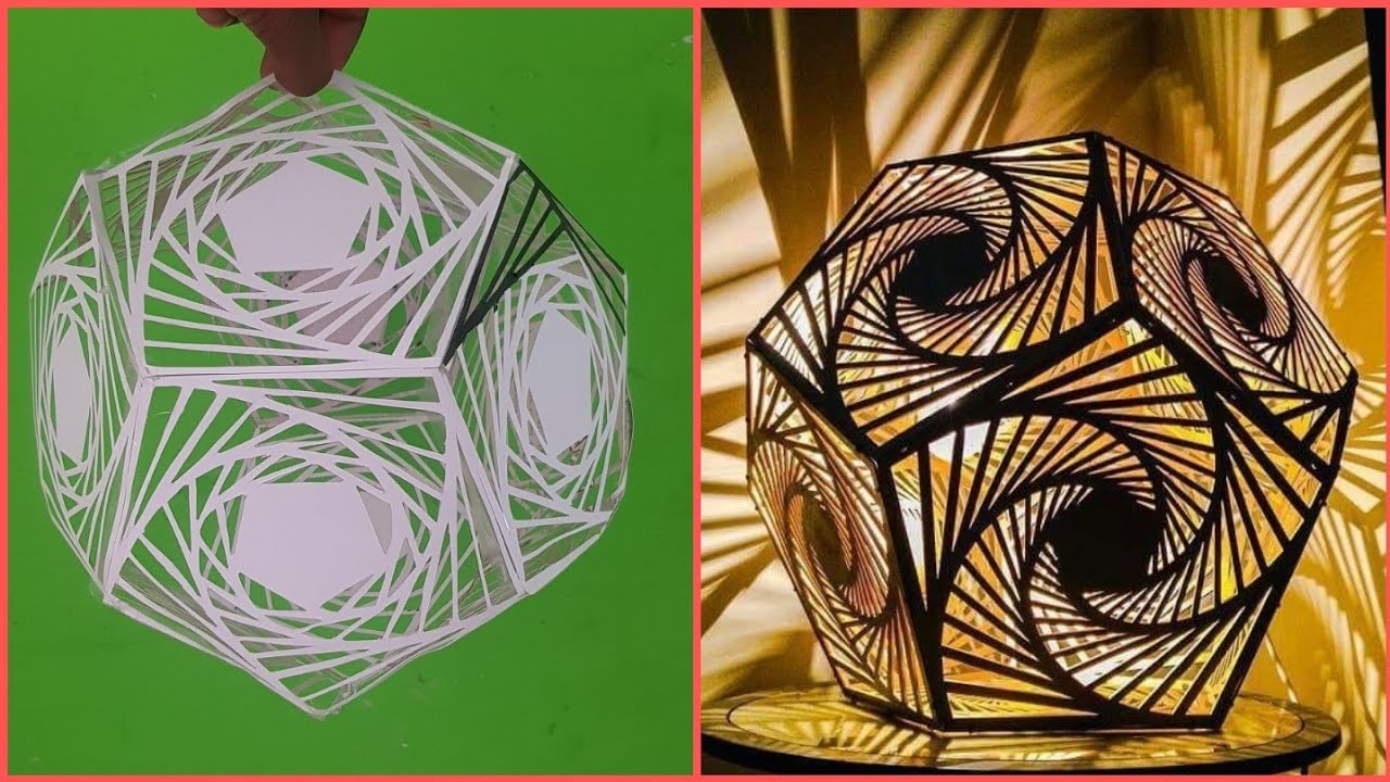 DIY Pentagonal Spiral Lamp 💡 | DIY Pentagonal Hanging Lamp