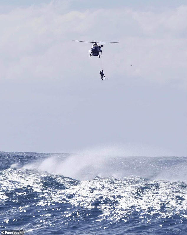 Rick was swept almost 2km out to sea. Now he's relived the ordeal